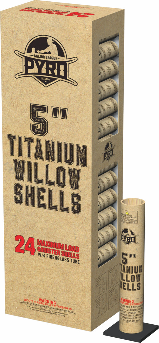 Titanium Willow Shells - 5" Super Shells – Garrett's Fireworks ...